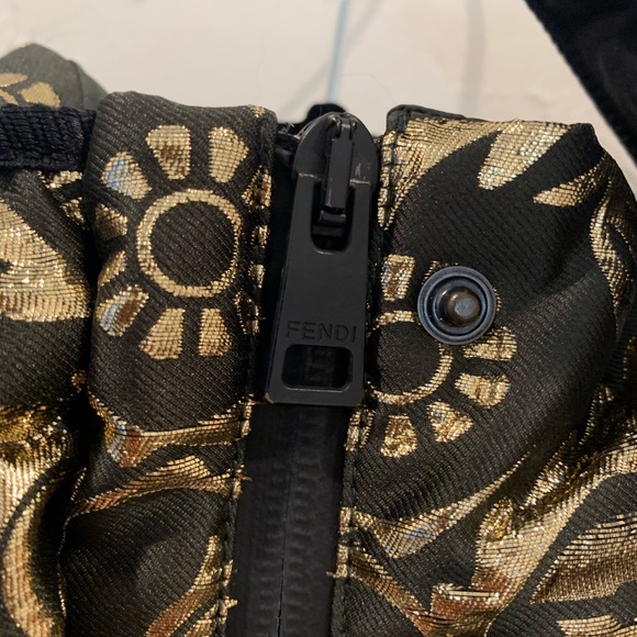 Fendi | Jackets & Coats | Fendi Brocade Down Jacket With Fur Hood 389 ...